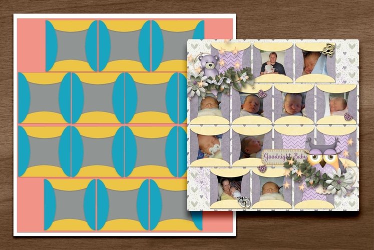 So Many Squares Digital Scrapbooking Template