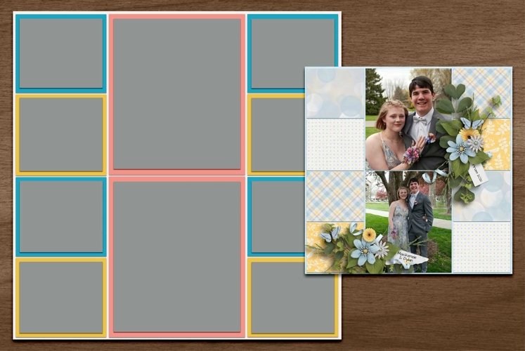 10 Photo Spots Digital Scrapbooking Template