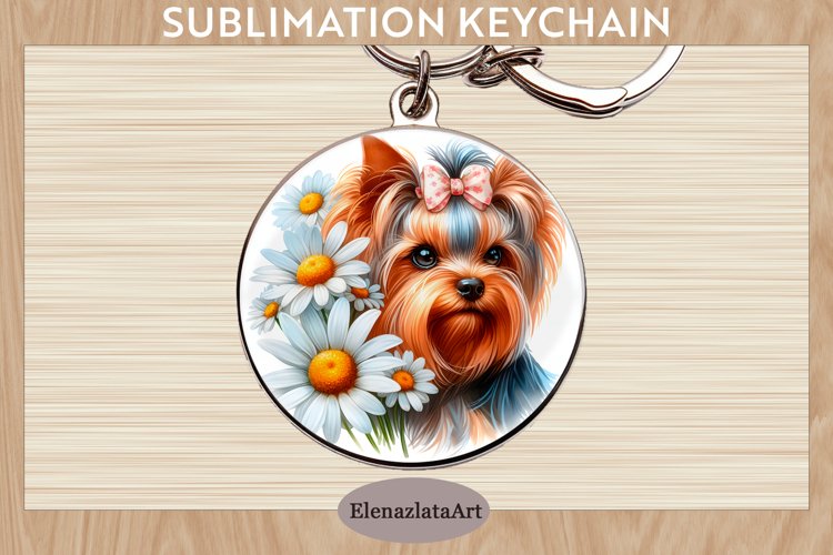 Keychain. Cute dog. Keychain Sublimation. (3662309)