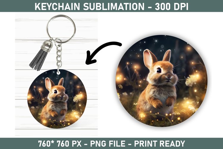 Rabbit Keychain | Keychain Sublimation