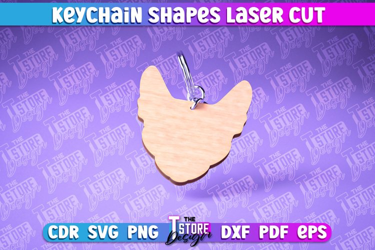 Keychain Shape Laser Cut SVG Design|Funny Wooden (2855819)