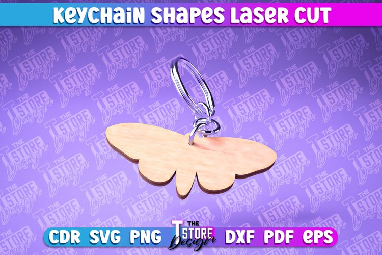 Keychain Shape Laser Cut SVG Design|Funny Wooden (2855821)