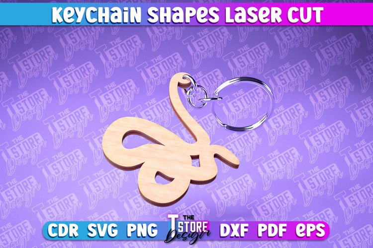 Keychain Shape Laser Cut SVG Design|Funny Wooden (2855822)