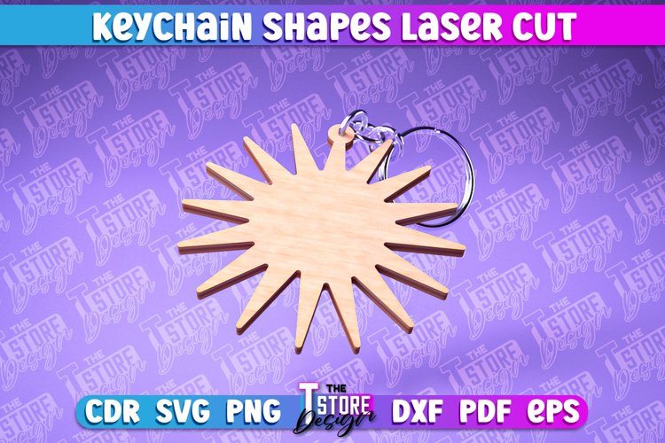 Keychain Shape Laser Cut SVG Design|Funny Wooden (2855824)