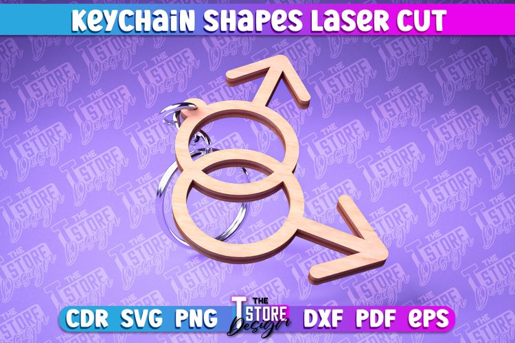 Keychain Shape Laser Cut SVG Design|Funny Wooden (2855826)