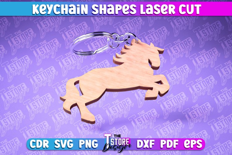 Keychain Shape Laser Cut SVG Design|Funny Wooden (2855831)