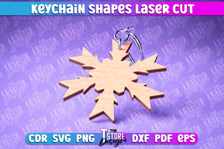 Keychain Shape Laser Cut SVG Design|Funny Wooden (2855840)
