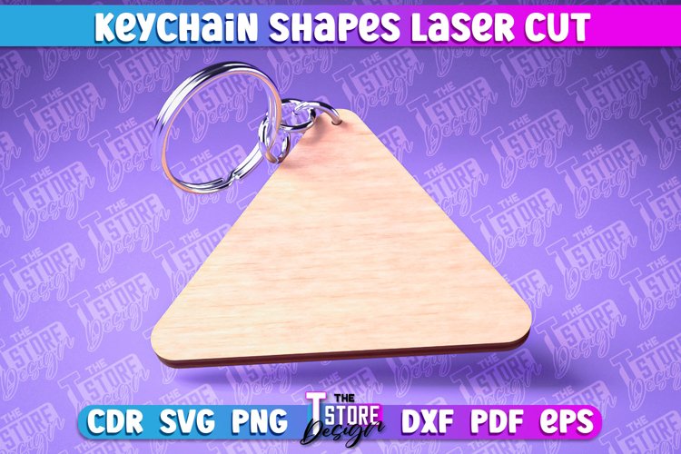 Keychain Shape Laser Cut SVG Design|Funny Wooden (2855853)