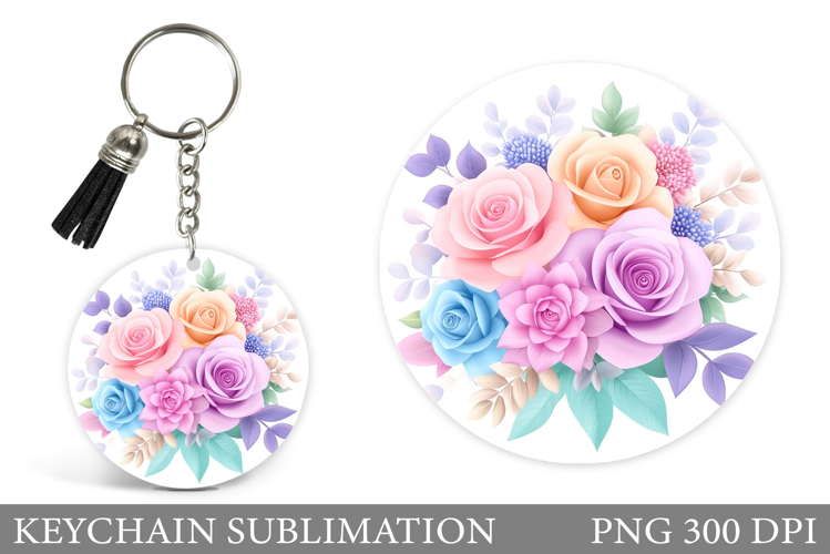 Roses Keychain Design. Flowers Keychain (5282987)