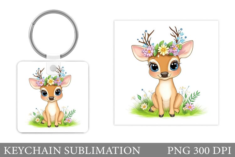 Cute Deer Keychain Design. Deer Keychain (5694245)