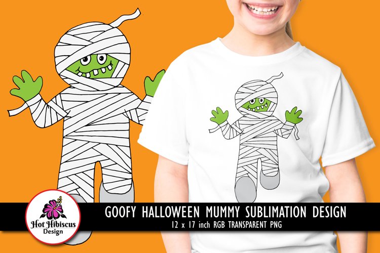 Halloween Sublimation | Kids Mummy T shirt Sublimation