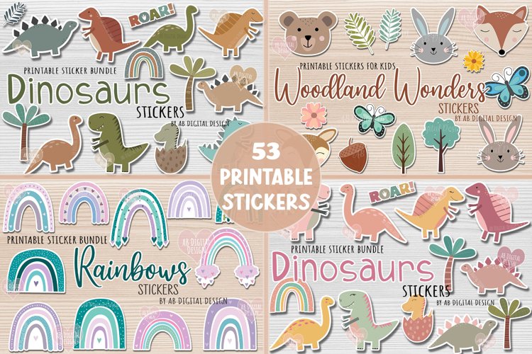 Printable Stickers for Kids, Print and Cut