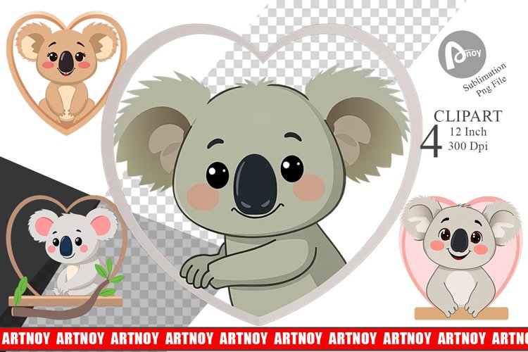 Clipart Heart Koala (5088678)