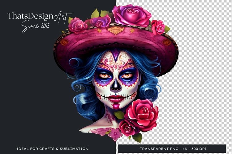 La Catrina Day of the dead PNG Clipart, Chicano art Mexican
