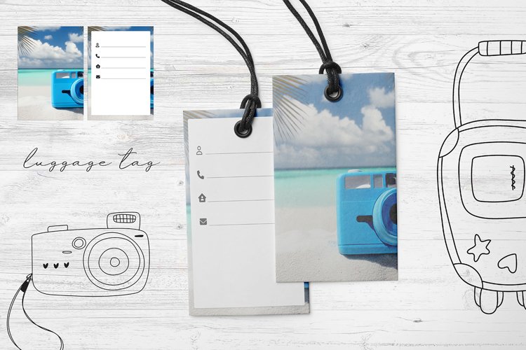 Luggage Tag Sublimation Design PNG. Luggage Tag. (4110810)