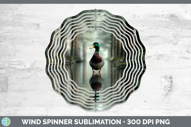 Lake Woodland Duck Wind Spinner Sublimation Spinner Designs