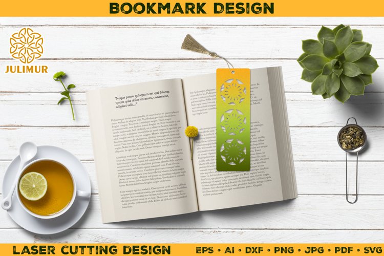 Paper Cut Butterfly Bookmark SVG. Laser Cut Template