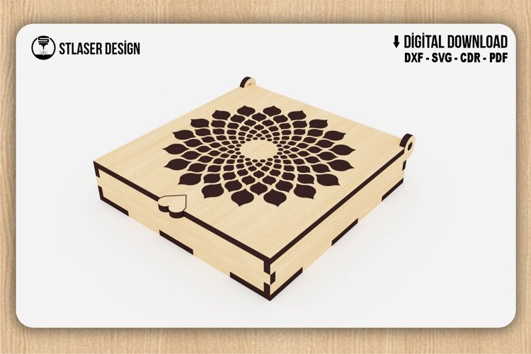 Laser cut ring box, Wooden Gift box laser cut, Box With Lid (2227047 ...