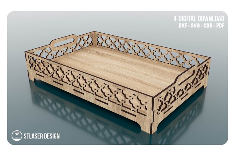 Laser Cut Tray File, Vector Files For Wood Laser Cutting