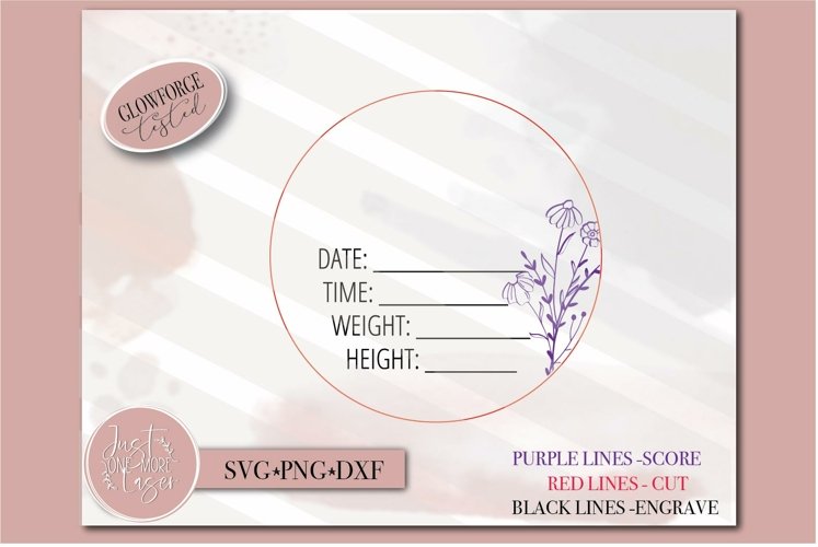 Birth Stats SVG | Design Bundles