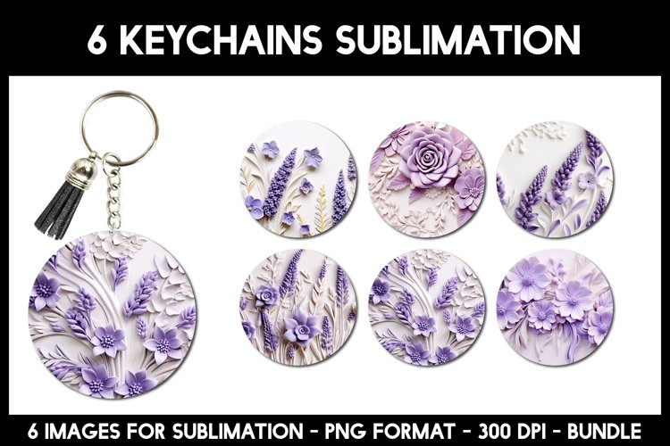 3D Flowers Keychains I 3D Flowers Keychain (2594031)