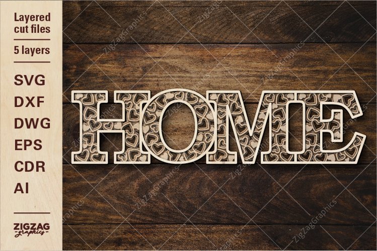 3D Layered Mandala Home SVG cut file