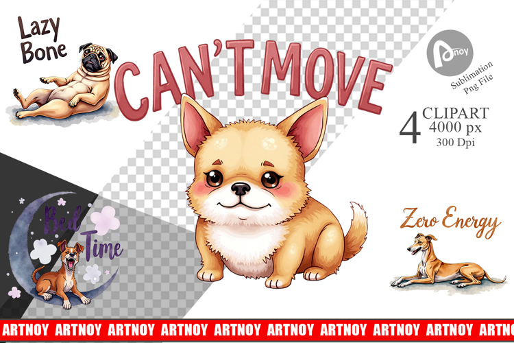 Lazy Vibes Dog Quotes Sublimation (6560180)