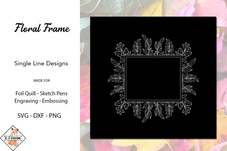 Floral Frame - Single Line Design