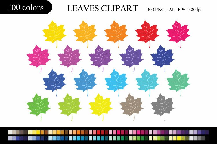 Leaves Clip Art, Colorful Leaves Clipart, Leaf Clip Art (1507946 ...
