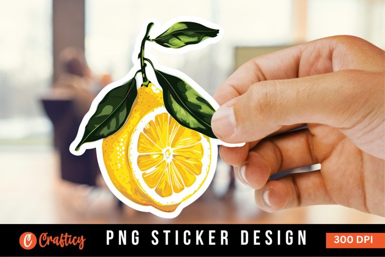 Lemon Sticker Clipart,Refreshing Lemon Sticker,Fruit Sticker