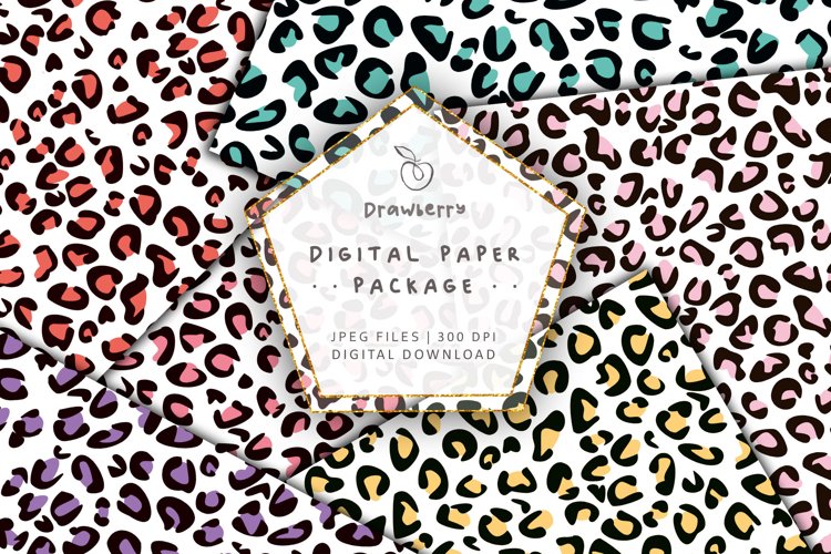 Cheetah Digital Paper Seamless Leopard Print Pattern DP106