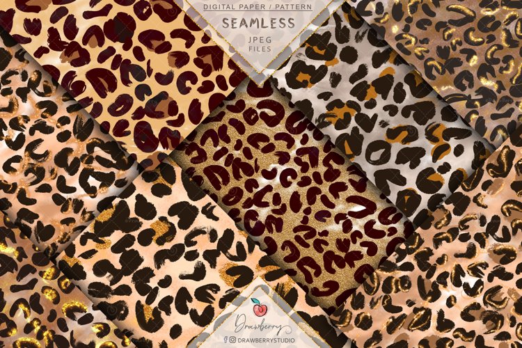 Leopard Print Digital Leopard Paper 8 Glamour Seamless DP134