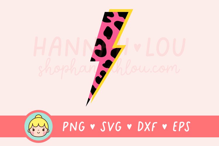 Retro Leopard Print Lightning Bolt SVG Files for Cricut