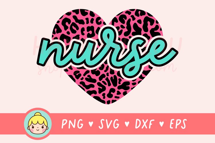 Leopard Print Nurse SVG Files for Cricut | Nurse Sublimation