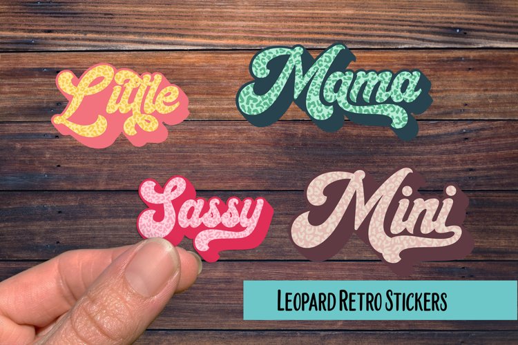 Leopard Retro PNG Sticker Pack
