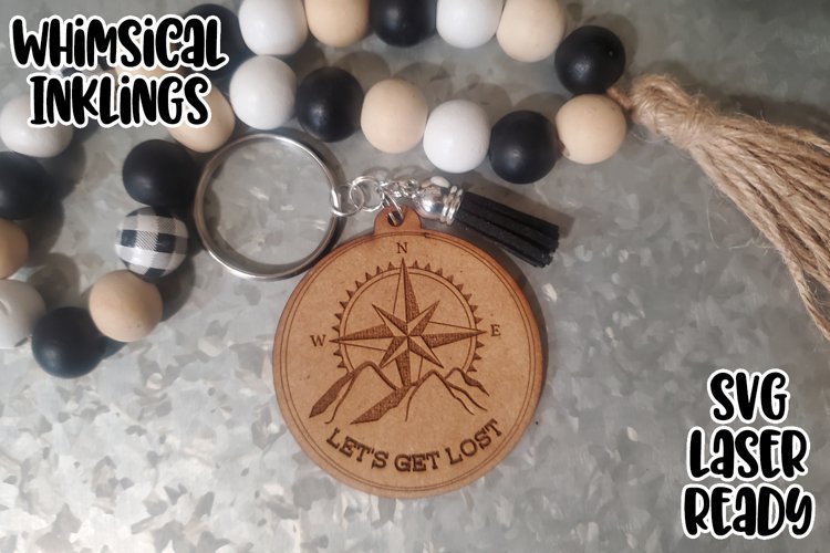 Let's Get Lost Keychain Laser SVG