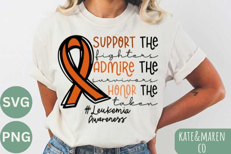 Leukemia SVG | Orange Awareness Ribbon SVG (3408857)