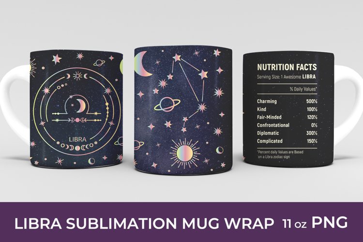 Libra zodiac sign mug design
