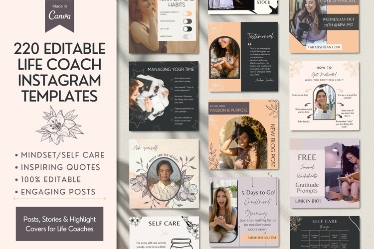 Life Coaching Templates for Instagram Social Media