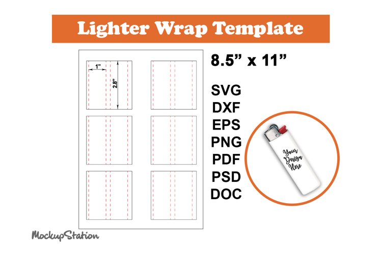 Lighter Label Template SVG Lighter Wrapper Template PSD
