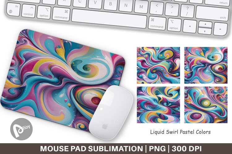 Mouse Pad Pastel Liquid Swirl (4170200)