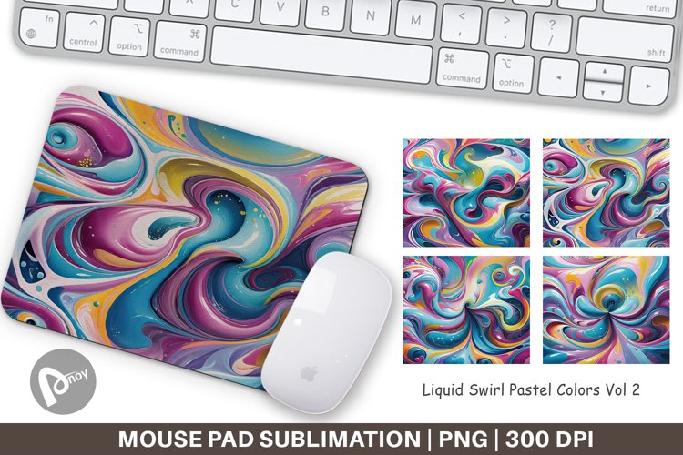 Mouse Pad Pastel Liquid Swirl (4170201)