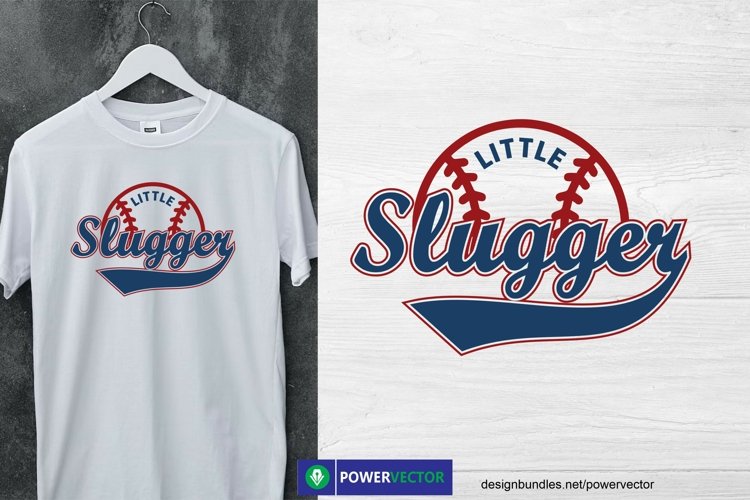 Little Slugger Svg, Baseball Shirt Design SVG DXF PNG Files