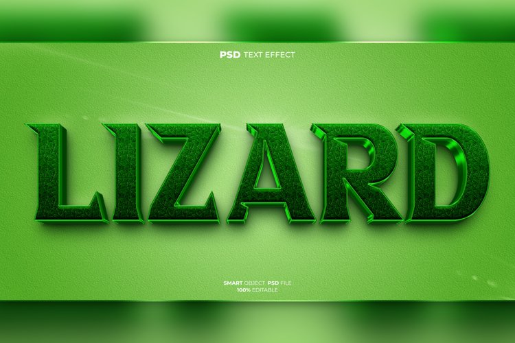 Lizard 3D editable text effect