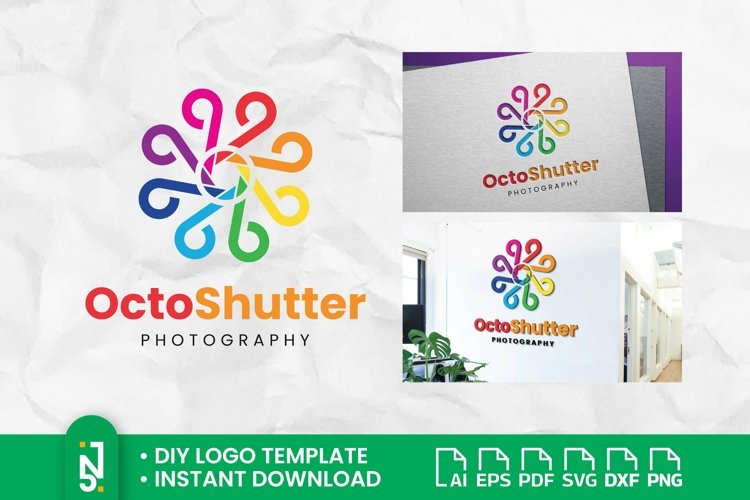 Octopus Photography Logo Design