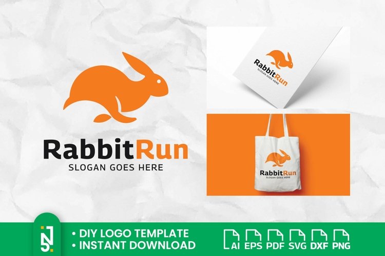 Running Rabbit Logo Design