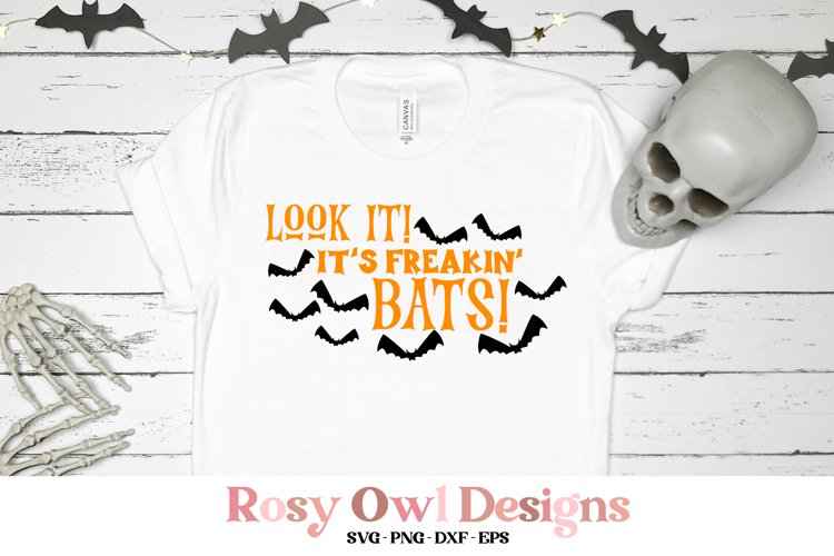 Freakin' Bats SVG, Funny Halloween, Bats, Spooky Time