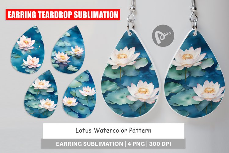 Teardrop earrings sublimation designs bundle