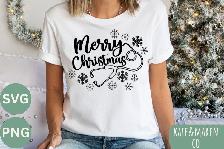 Nurse Christmas SVG | Santa's Favorite Nurse SVG (2682535)