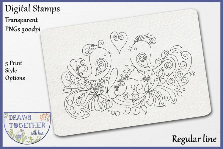 DrawnTogether with love | Design Bundles